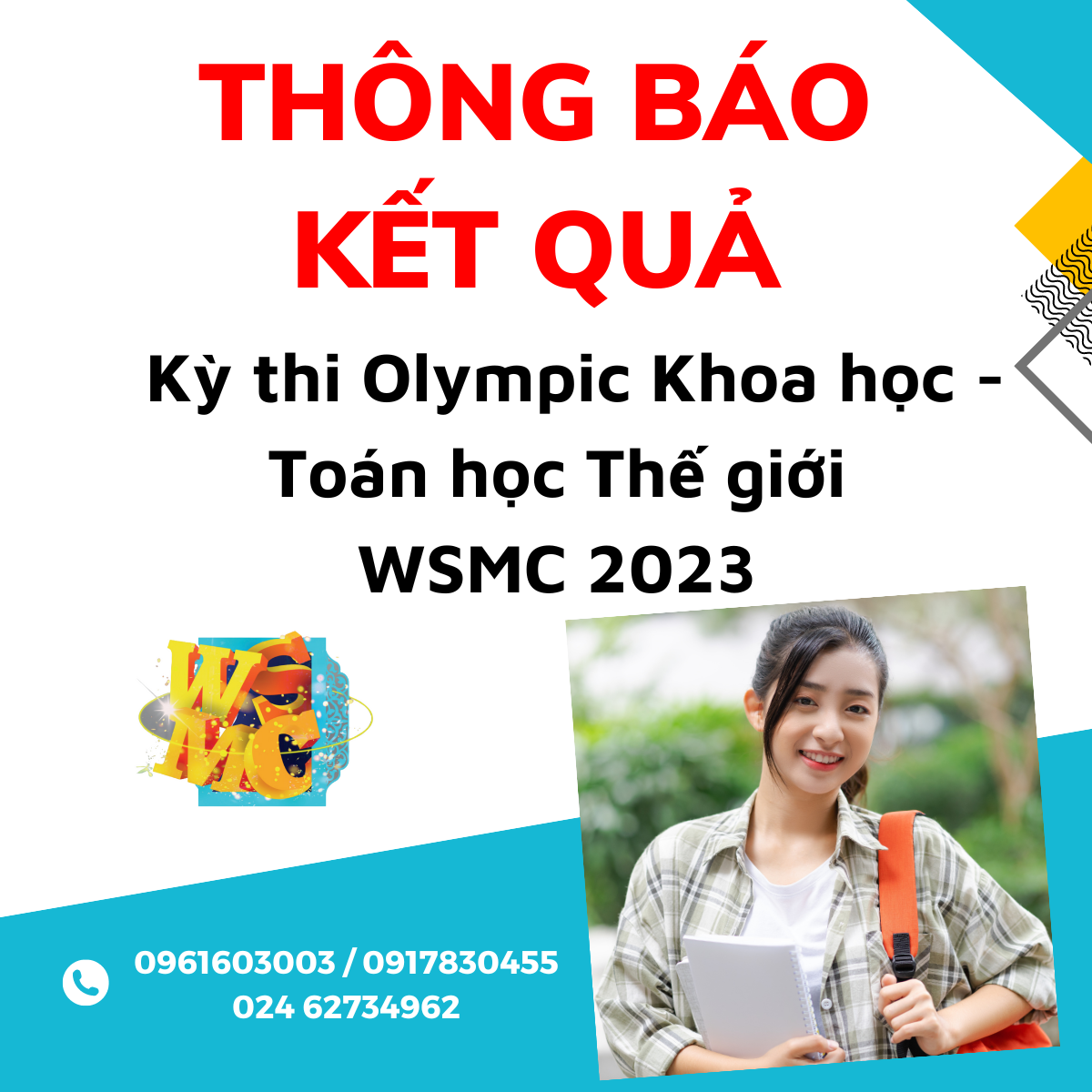 [WSMC 2023] Thông báo kết quả Kỳ thi Olympic Khoa học - Toán học Thế ...