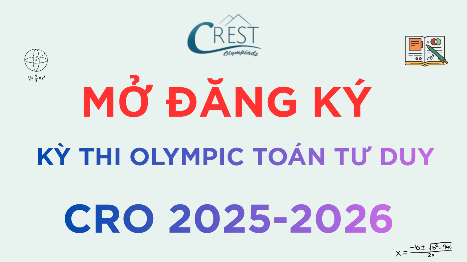 [FMO 2025-2026] MỞ ĐĂNG KÝ KỲ THI OLYMPIC TOÁN HỌC QUỐC TẾ FMO - Fermat ...