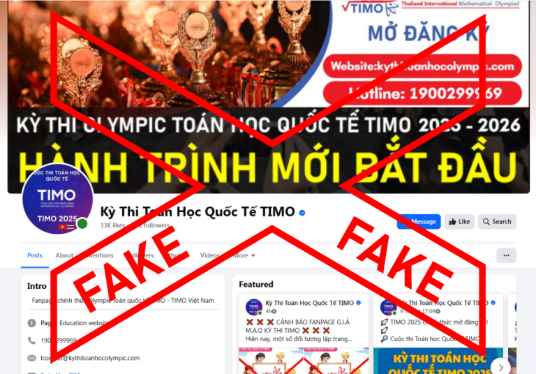 [TIMO 2025-2026] MỞ ĐĂNG KÝ KỲ THI OLYMPIC TOÁN HỌC QUỐC TẾ TIMO - Fermat Education
